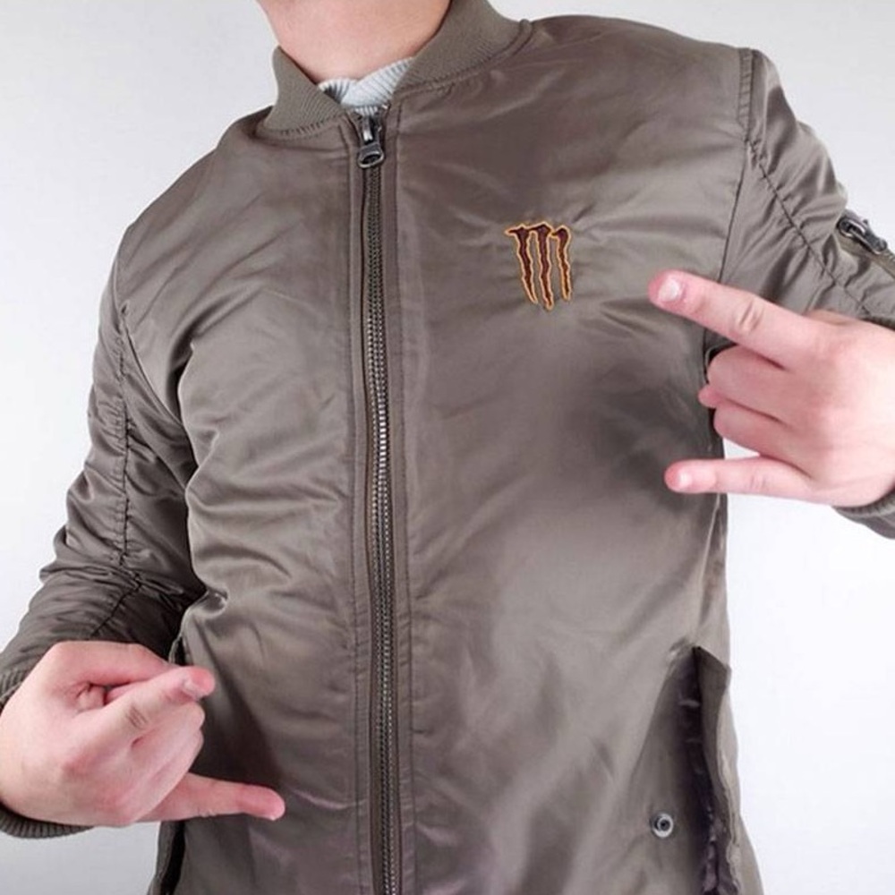 Monster Energy Java Bomber Jacket Size Medium - Gem